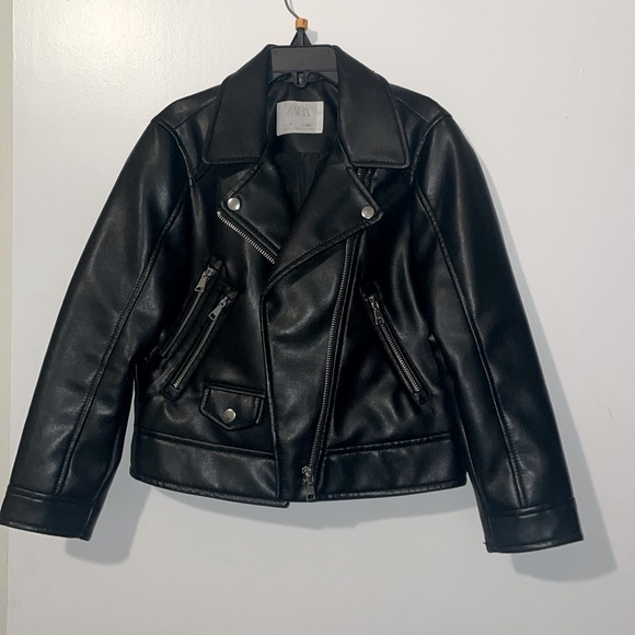Zara | Jackets & Coats | Zara Girls Leather Jacket Size 7 | Poshmark